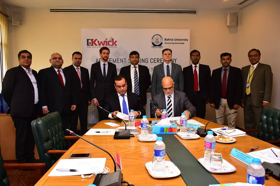 MOU Signing Ceremony Between BU & KWICK HIGH TECH – Bahria University