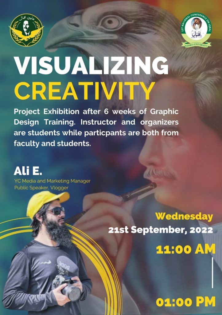 Iqbal Chair is Organizing: Visualizing Creativity (Graphic Designing Exhibition) – Bahria University