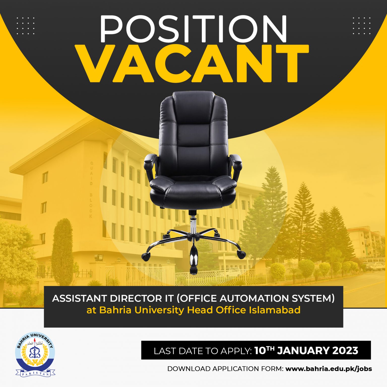 POSITION VACANT : Assistant Director IT (Office Automation System ...